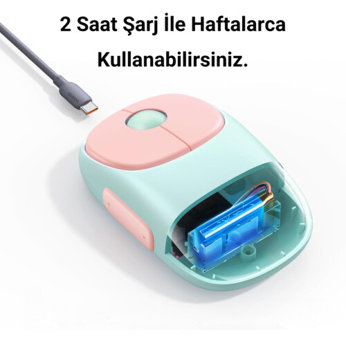 Ugreen FUN+ 4000 DPI 2.4GHz Kablosuz ve Bluetooth Şarj Edilebilir Mouse ...